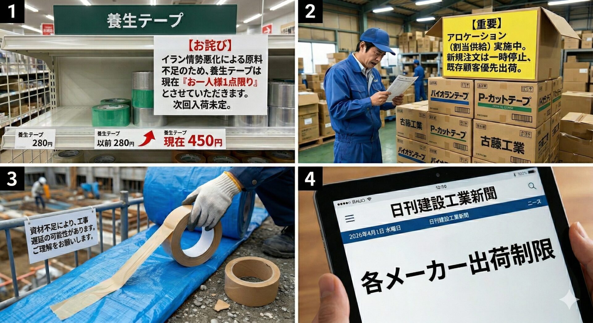 イラン情勢と養生テープ不足の現状把握 | プラスチックパレットの企画・販売 プラスチックパレット株式会社